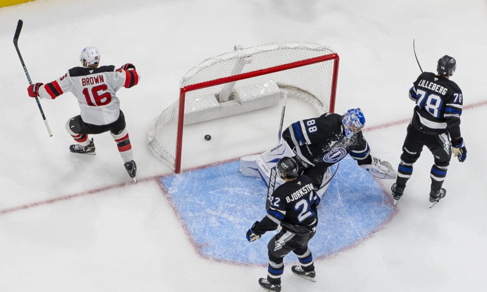 Gritsyuk, Brown Find Magic; Devils Overwhelm Lightning on the Rush